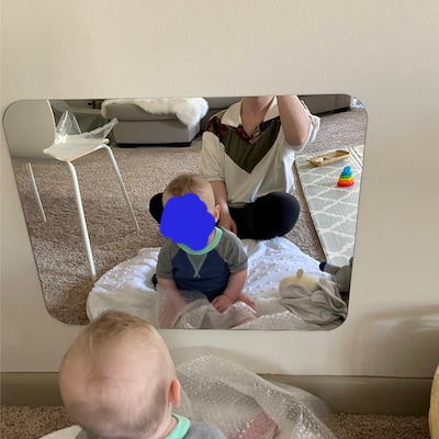 Rectangle Shatterproof Acrylic Safety Wall Mirror With Rounded Corners ...