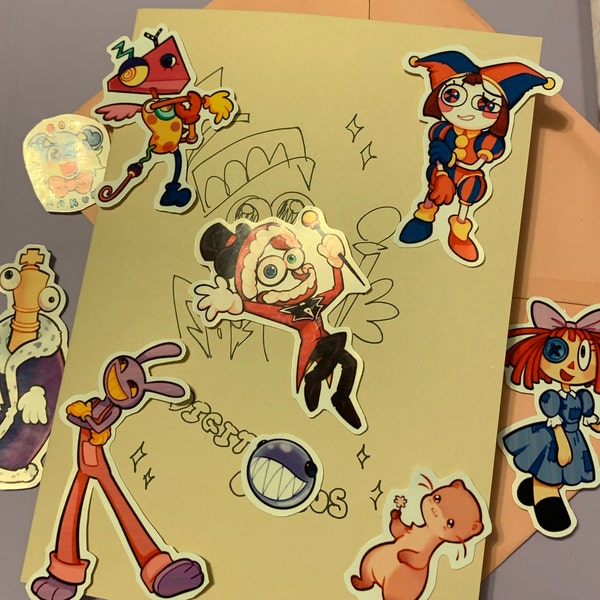 Digital Circus Glossy Vinyl Sticker - Etsy