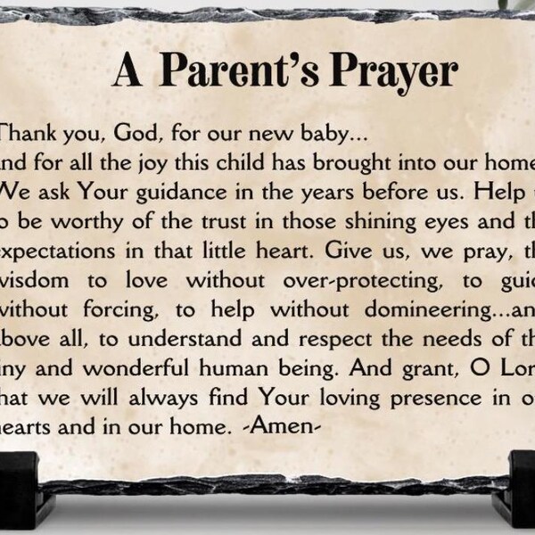 Pastors Appreciation Gift, Stone Plaque Frame With Heartfelt Prayer for ...