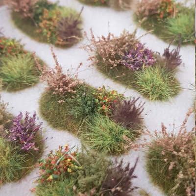 Model Flower Grass Tufts Diorama Elements Self Adhesive Wargame Basing ...