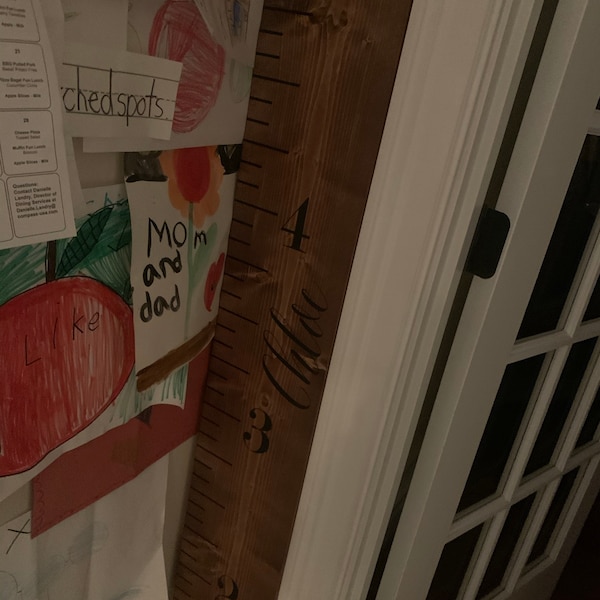 Height Chart Ruler - Wooden Height Chart - Growth Chart Ruler - Kids ...