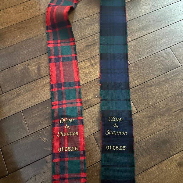 Tartan/plaid Sash Made to Order in Over 400 Tartans With 100% Pure New ...