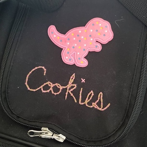 Fuzzy Dino Cookie Patch Set 2 Dinosaur Patches Adhesive Dino Patch Sugar Cookie Cute Dino ...