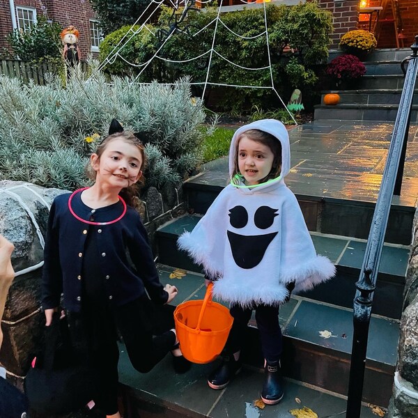 Ghost Boo Happy Girly Lashes Halloween Poncho - Ghost Poncho - Ghost ...