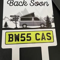 Campervan Campsite Pitch Reserved Sign - Personalised Camper Van Sign ...