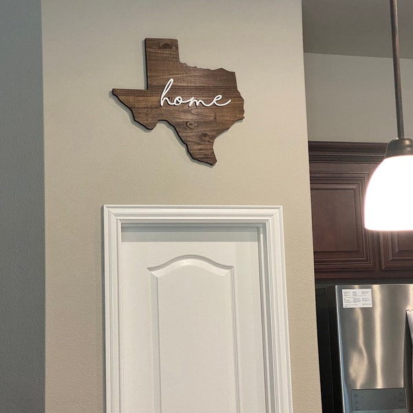 Texas Wooden State Home Sign, Decorative State Decor - Etsy