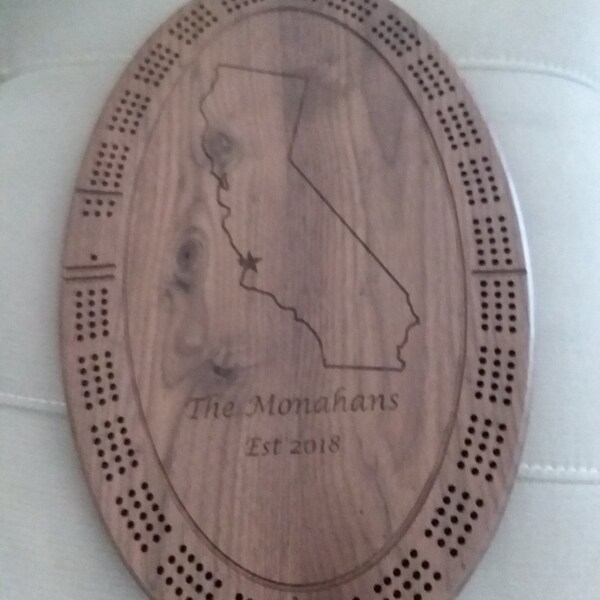 Personalized Cribbage Board, Custom Cribbage Board, Couples Gift ...