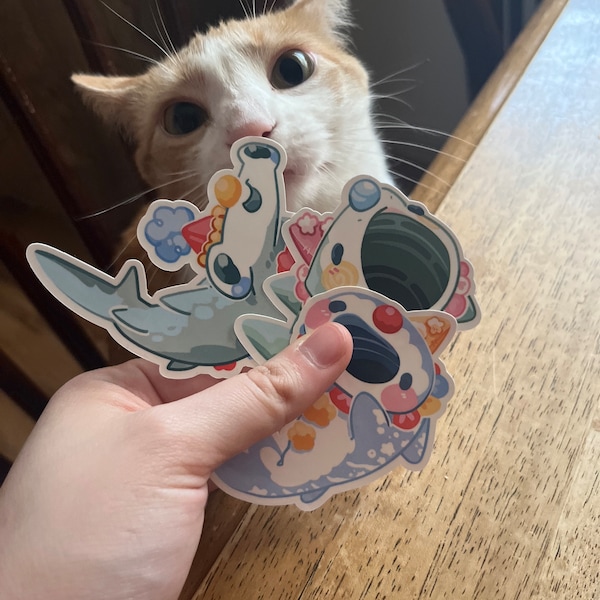 Clown Shark Stickers - Etsy