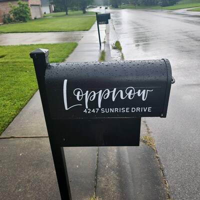 Custom Name and Address Mailbox Decal Mailbox Personalization, Mail ...