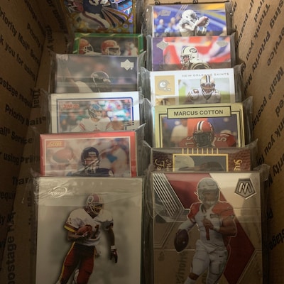270 Random Football Cards in a Small Flat Rate Box From the 1980s-today ...