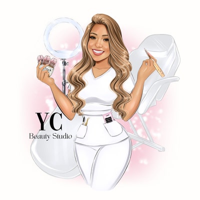 Permanent Makeup Artist Logo, Custom Cartoon Logo, Makeup Artist Logo ...