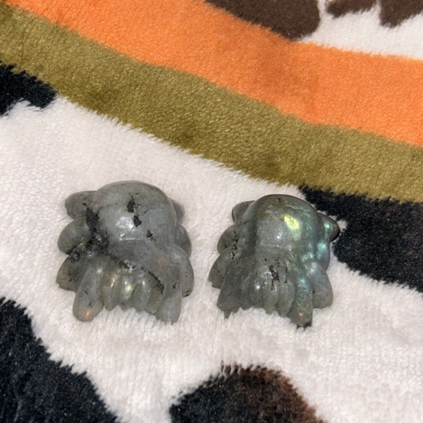 30mm Crystal Spiders Carved Crystal Animals Figurines Labradorite ...
