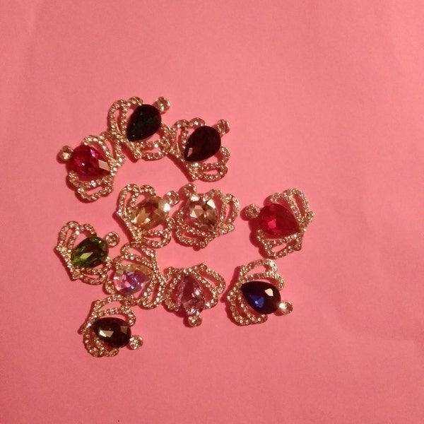 Rhinestone Crown Button, Rhinestone Button, Wedding Supply, DIY ...