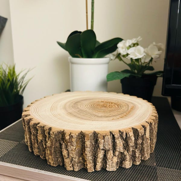 Large Wood Slices, Thick Wood Disks, Wood Slab Centerpiece, Live Edge ...