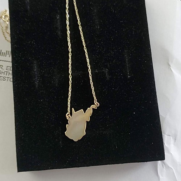 State Necklace W/ Heart Option, Personalized Map Necklace | Texas ...