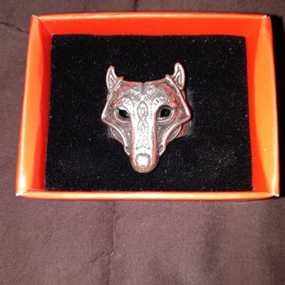 Mens Gothic Jewelry Viking Style Ring Modern Mask Ring Mythology ...