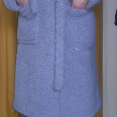 Wool Robe With Hood GRAY / Unisex Soft 100% Merino Wool Robe, Morning ...