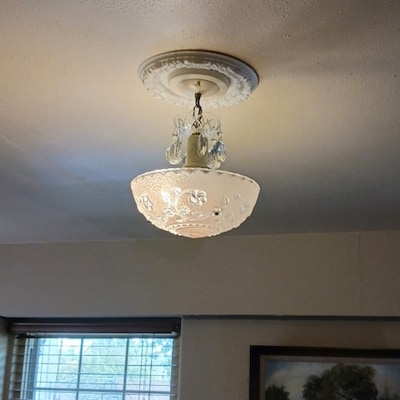 654 Antique/vtg 1940's Art Deco Ceiling Light Lamp Fixture - Etsy