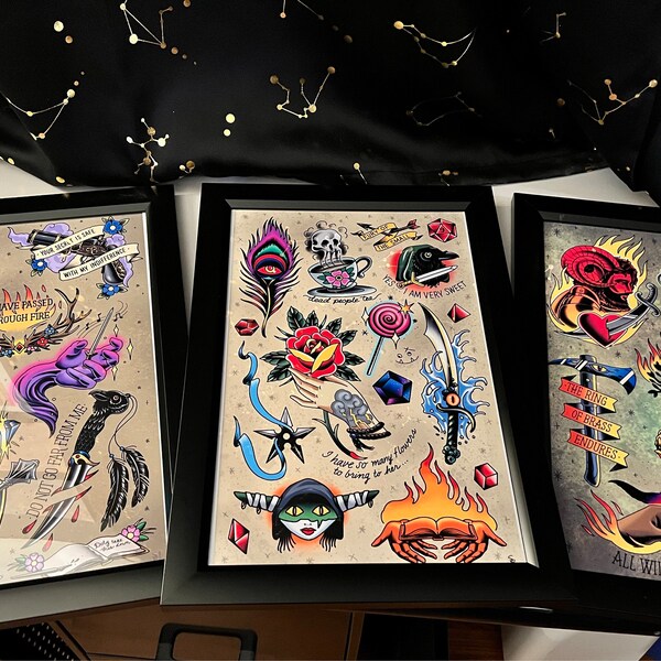 Vox Machina (critical Role) - Tattoo Flash Sheet - Art Print - Etsy
