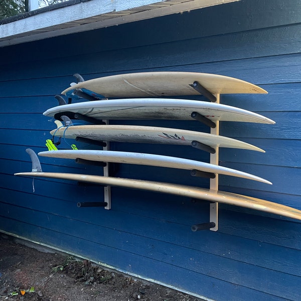Surfboard Wall Rack Mount -- Holds 6 Boards - Etsy