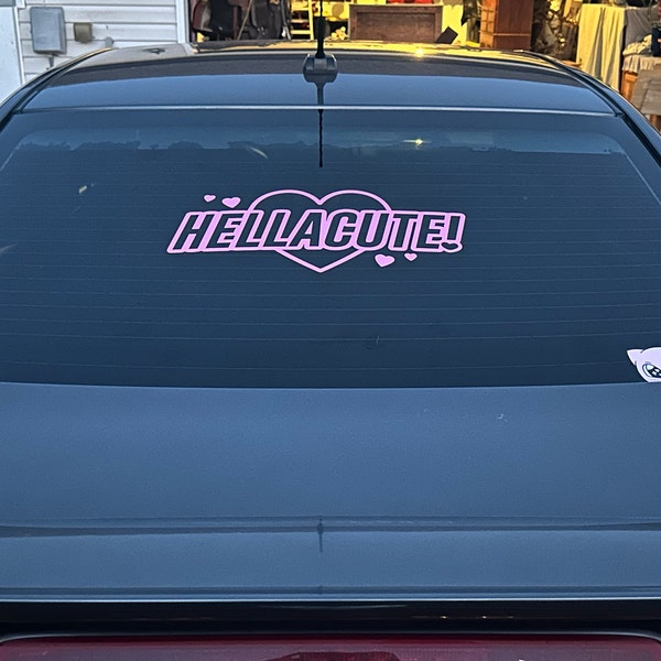 Hellacute! Rear Windshield Banner // Windshield Banner // Car Banner // Car Sticker - Etsy