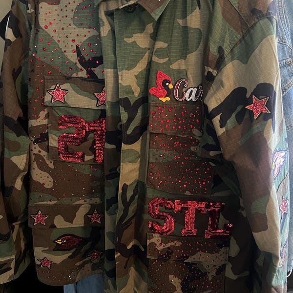 Cards Mascot Iron on Patch | Louisville Sequin Patch | Cardinals Patch ...