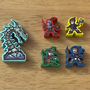 LORDS of WATERDEEP Meeples Upgrade Kit Stickers Free Scoundrels of Skullport Decals Kit Premium ...