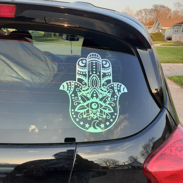 Holographic Hamsa Vinyl Decal | Hamsa Car Decal | Hamsa Decal | Hamsa ...