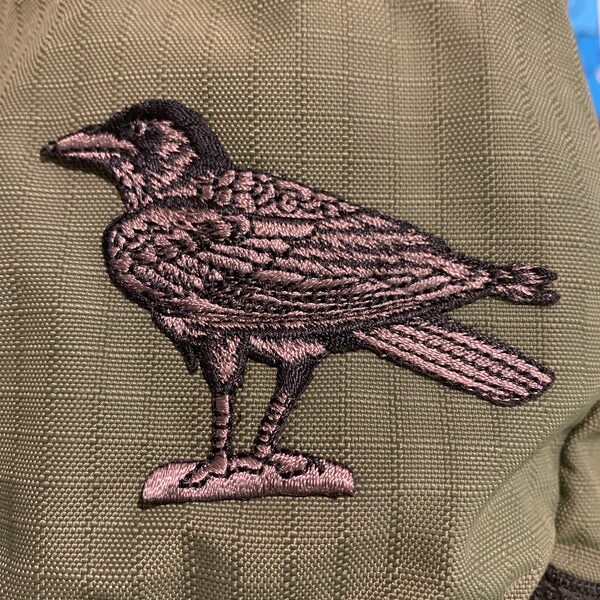 Raven Applique Patch Bird Facing Left 3 iron On - Etsy