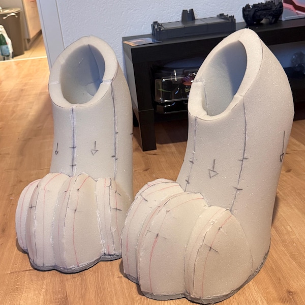 DIGITAL Digitigrade Fursuit Feet Paws Pattern for Fursuits - PDF ...