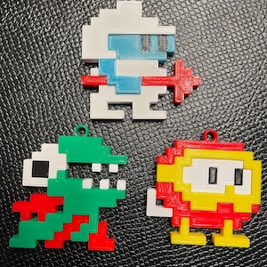3D Printed Retro Arcade Game Characters Wall Decor - Etsy