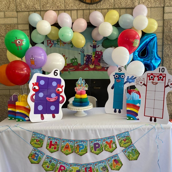 Number Blocks Character Stands, 24in Tall, Party Signs, Cutouts ...