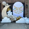 6ft Over the Moon and Clouds Template Backdrop Decorations With Stand ...