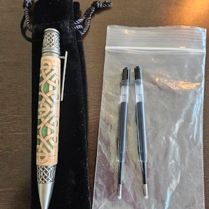 Handmade Wood Pen Caduceus Symbol Inlay Handmade Pen Physician Gift ...