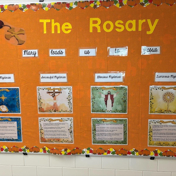 Rosary Bulletin Board-rosary Mysteries- Catholic Bulletin Board:mary ...