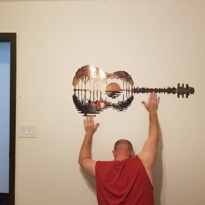 Abstract Guitar Metal Wall Art Metal Guitar Art Abstract Guitar Wall ...