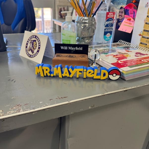 Pokemon Style Name Plate for Him for Her Game Name Plate Gamer Pokemon ...