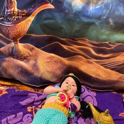 Princess Jasmine Inspired Costume/ Crochet Princess Jasmine Wig ...