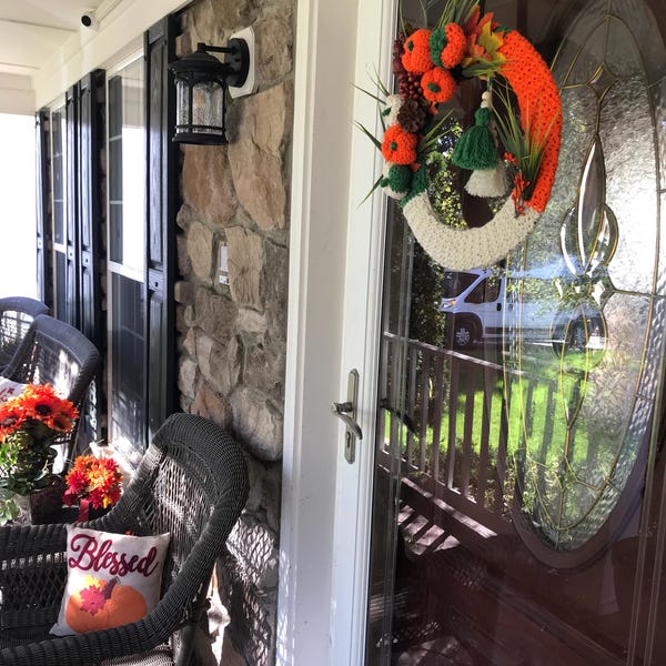 Peppermint Style Crochet Christmas Pillow - Etsy