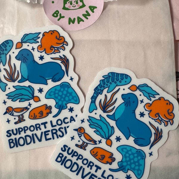 Support Local Biodiversity Clear Vinyl Stickers | Appalchia, Midwest ...