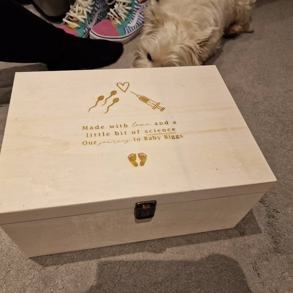 IVF Journey Wooden Keepsake Memory Box - Love and Science - Etsy