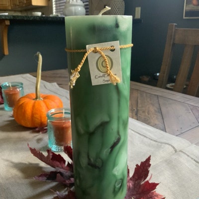 Extremely Long Burning Scented Pillar Candles. Hand-poured, Quality ...