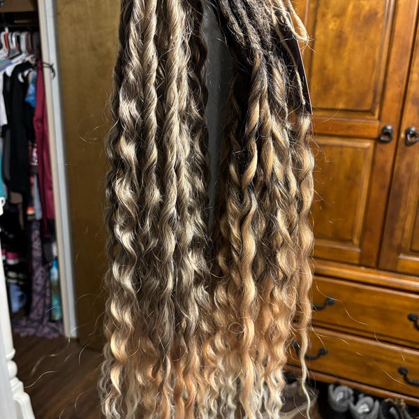 Full Set of Bohemian Crochet Dreadlocks and Pink Textures Breads Pink ...