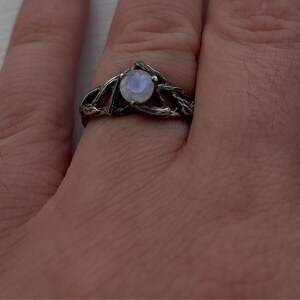 Elven Peridot Wedding Ring Elven Engagement Ring Dark Elven - Etsy