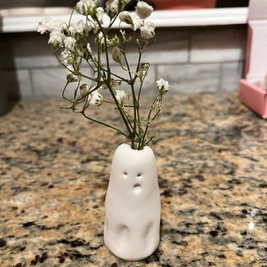 Ghost Tiny Vase / Handshaped Halloween Gift / Halloween Decor / Ghost ...