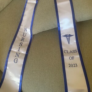 Custom Graduation Stole Class of 2022, Personalize Embroidery College ...