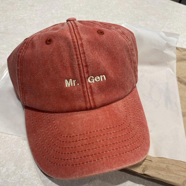 Personalised Vintage Cap - Custom Embroidered Unisex Cotton Dad Hat ...