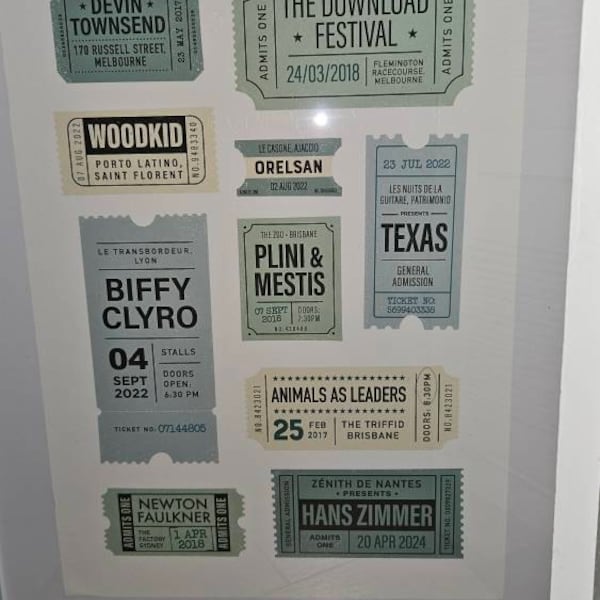 Personalised Vintage Gig Ticket Print | Bespoke Theatre / Music Memory ...