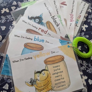 The Colour Monster Book Feelings Display With Words on Jars - Etsy