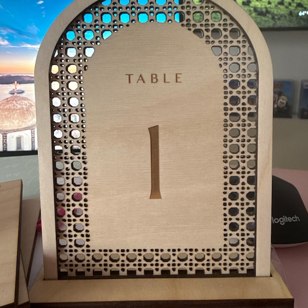 Rattan Table Numbers | Boho Arch Table Numbers | Wedding Table Number ...